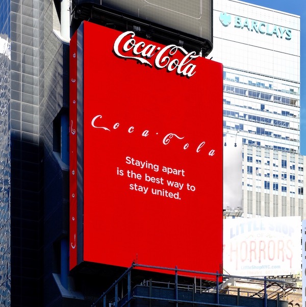 Mercado McCann: Coca-Cola uses its Times Square billboard for good ...
