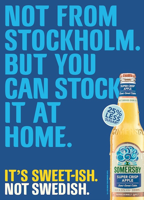 Clemenger BBDO: Somersby launches a cider that sweet-ish (not Swedish ...